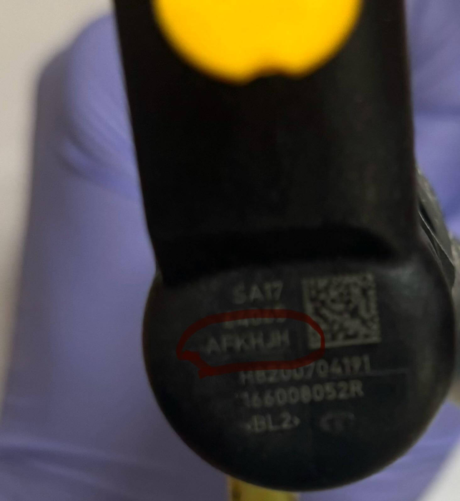 Où trouver le code injecteur 1.5 dci